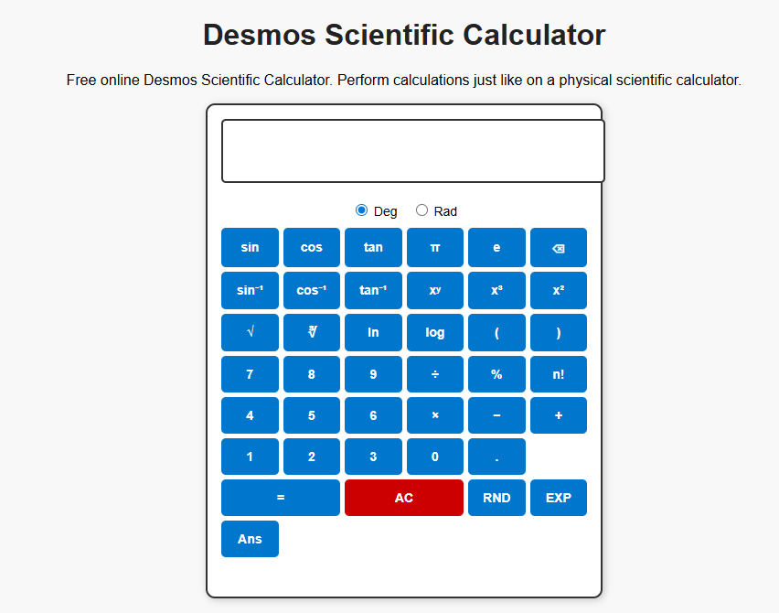 Desmos Scientific Calculator